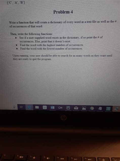 Solved C A B Problem Write A Function That Will Create Chegg