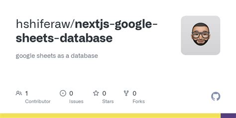 GitHub Hshiferaw Nextjs Google Sheets Database Google Sheets As A