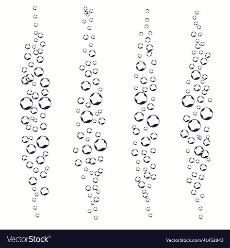 Fizzing Bubles Isolated On White Royalty Free Vector Image