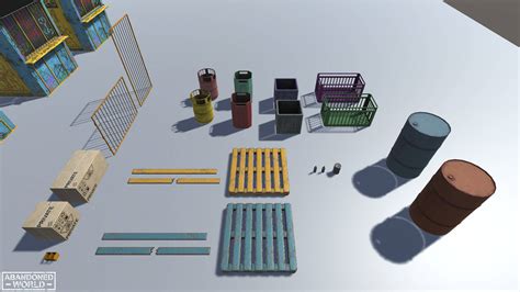 street props object set 3d model by abandoned world