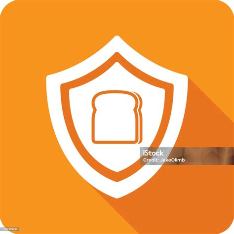 Shield Bread Icon Silhouette 3 Stock Illustration Download Image Now