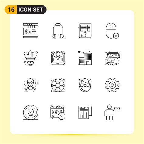 Outline Pack Of 16 Universal Symbols Of Cactus Hardware Arkanoid Gadget Computers Editable