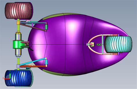 带顶棚倒三轮概念新能源车step 模型图纸下载 懒石网