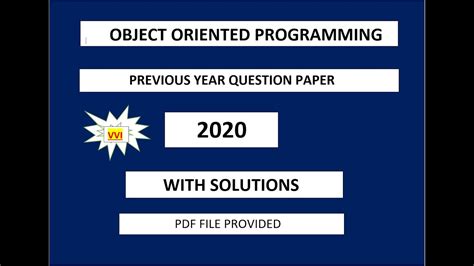 Bca 2020 Object Oriented Programming Using C 3rd Semester Question