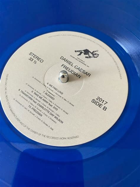 Vinyl Record Of Daniel Caesars Freudian Blue Vinyl Record 2017