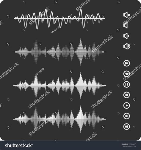 Equalizer Vector Sound Waveforms Musical Pulse Stock Vector Royalty Free 311393435 Shutterstock