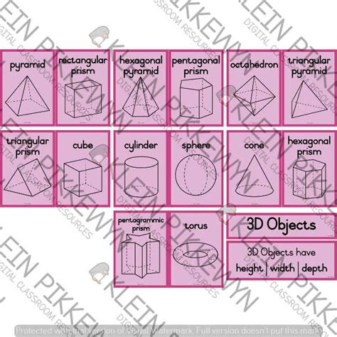 3d Objects Pink • Teacha