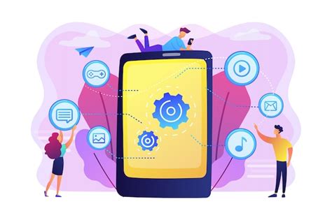 Premium Vector Mobile App Development Concept