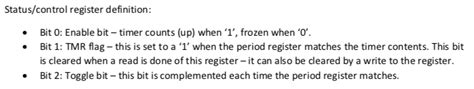 You Are To Implement A Timer Peripheral With The Chegg