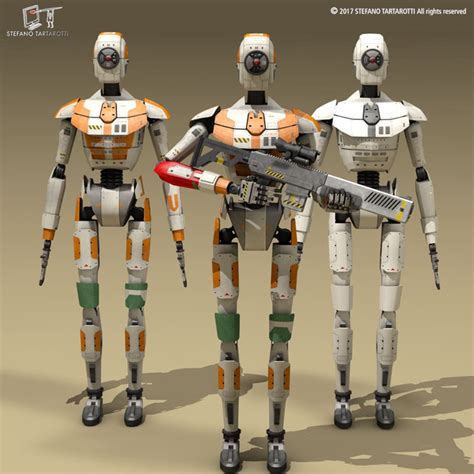 3d Sci Fi Droid Turbosquid 1196964