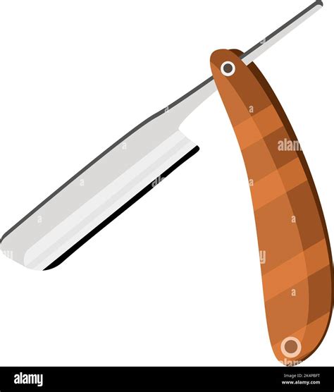 Sharp Cutting Razor Illustration Vector On A White Background Stock