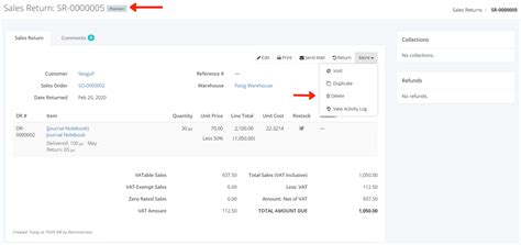 Print Duplicate Void Or Delete A Sales Return Smarter Sales