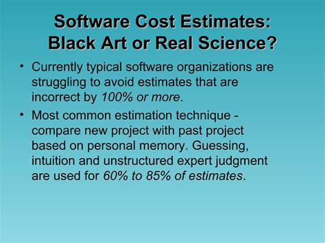 Software Project Cost Estimation PPT