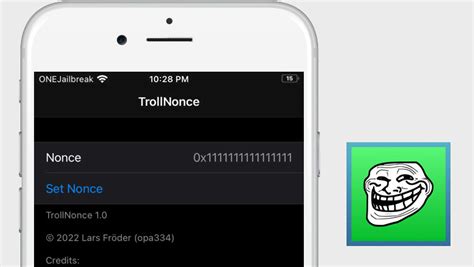 Trollnonce Ipa Nonce Setter For Ios 15