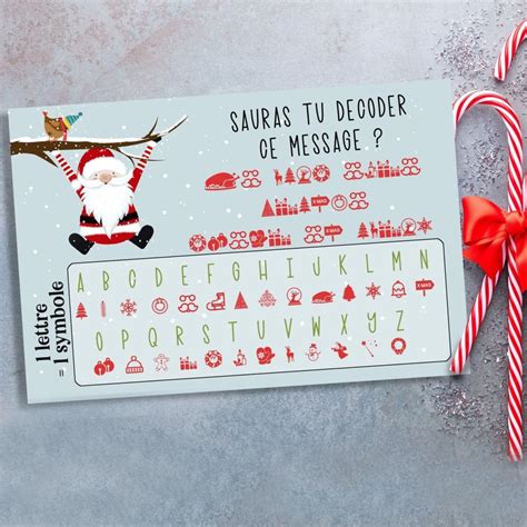 carte personnalisable sauras tu décoder ce message spécial noël
