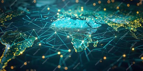 Premium Photo Mapping Global Connectivity Visualizing Data Transfer
