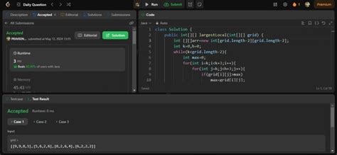 Day 22 Of Leetcodechallenge Find The Largest Local Values In A Matrix