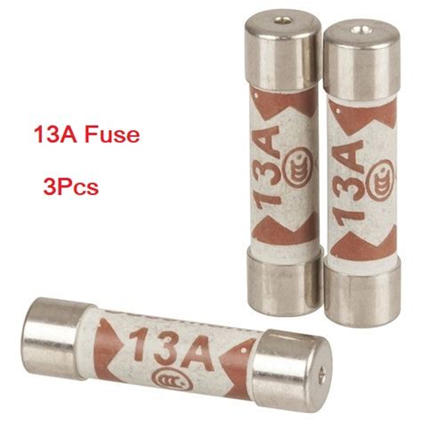3pcs Fuse 13a Ceramic Fast Blow Type Ac 250v 13a Bs1362 Glass Fuses Tubes Size 6x25mm Bd