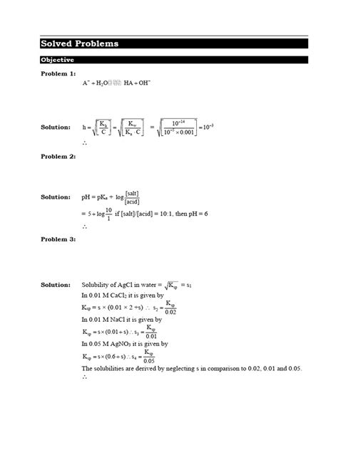 Ionic Equilibrium Pdf