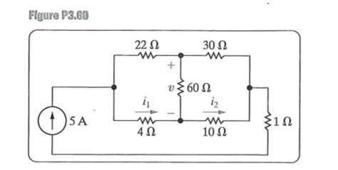 solved 3 60 for the circuit shown in fig p3 60 find a