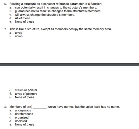 Solved A 6 Passing A Structure As A Constant Reference