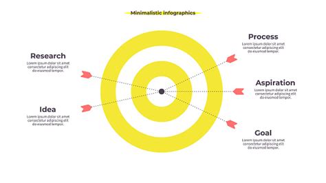 Business Infographics Target Chart With 5 Steps Options Circles Vector