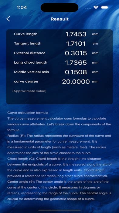 Curve Measurement Calculator For Iphone Free App Download