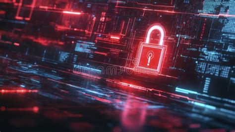 Advanced Digital Lock Displayed On Computer Screen Representing Cutting Edge Cybersecurity