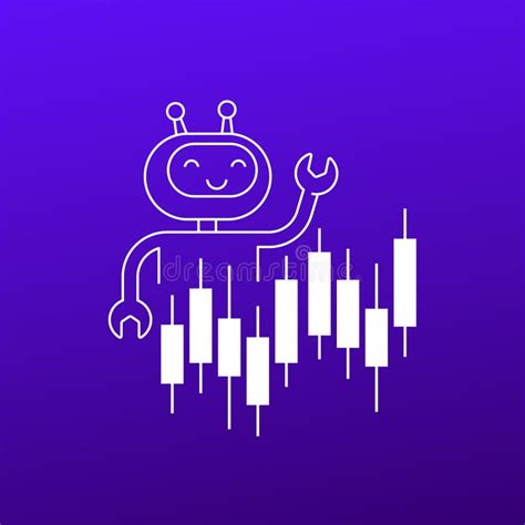 Trading Bot Vector Icon Ai Market Data Analysis Stock Vector