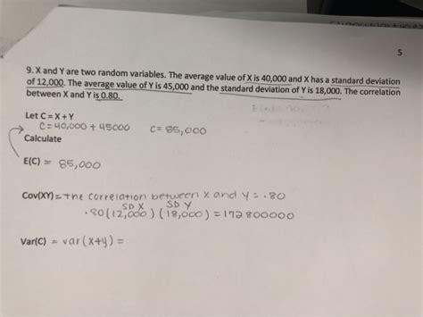 solved 9 x and y are two random variables the average