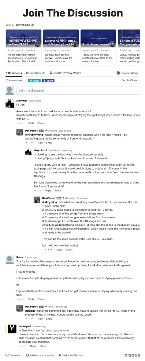 building a single song player ⚡️ latest posts and comments server side up community