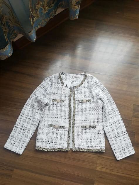 여성반코트 여자 핸드메이드 울 트위드 아우터 하프 자켓 여성 자른 코트 빈티지 오 넥 오픈 스티치 술 슬림 체크 무늬 한국 긴 소매 블렌드 아웃웨어 탑 네이버 블로그