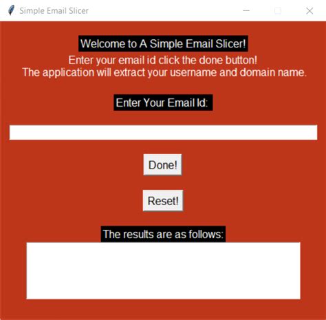 Python Tkinter A Simple Email Slicer AskPython
