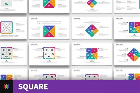 Square Shape PowerPoint Templates PowerPoint Slide Master Templates Infographics