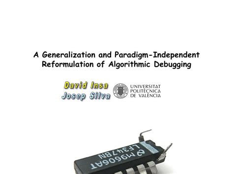 A Generalization And Paradigm Independent Reformulation Of Algorithmic