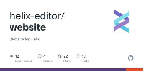 GitHub Helix Editor Website Website For Helix