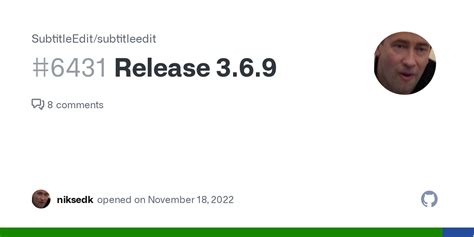 Release 369 · Issue 6431 · Subtitleeditsubtitleedit · Github