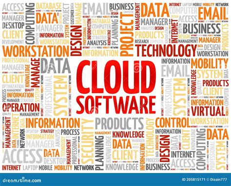 cloud software word cloud stock illustration illustration of computer