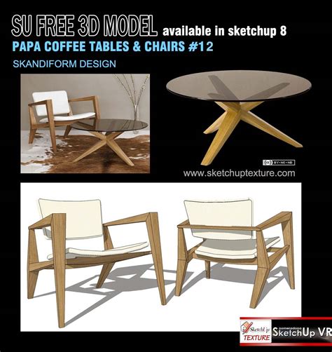 Sketchup Texture Free Sketchup 3d Model Easy Chair And Table 12
