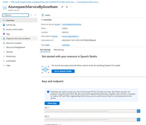 Quickstart Convert Text To Speech Using Azure Ai Speech Service