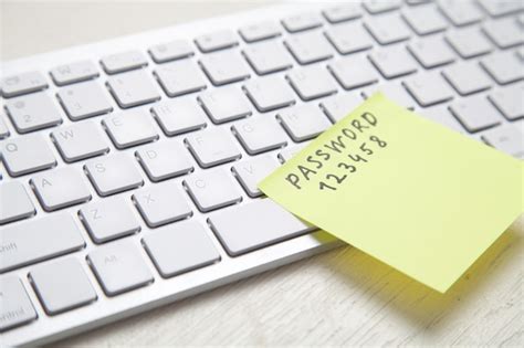 Premium Photo Password Message Written On Sticky Note In Computer Keyboard