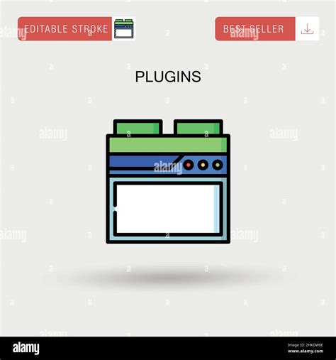Plugins Simple Vector Icon Stock Vector Image And Art Alamy