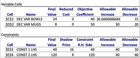 List The Decision Variables Describe The Chegg