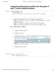 Performance Metrics Instructions Jupyter Notebook Pdf PM Performance
