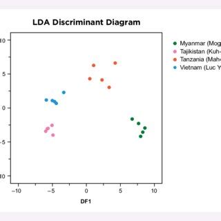 A Two Dimensional Plot Of Two Of The Linear Discriminant Functions Download Scientific Diagram
