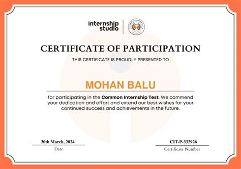 Mohan Balu On Linkedin Commoninternshiptest Professionaldevelopment Internshippreparation