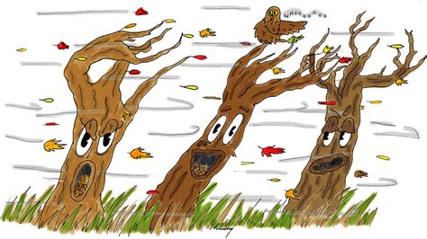 Trees Shaking The Rest Of Their Leaves Off By Sunnyarts On Deviantart