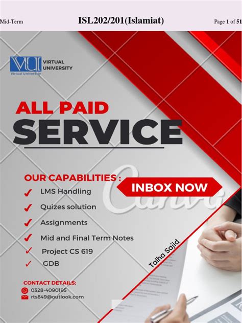 Isl202 Midterm Mcqs By Talha Sajid Pdf Prophets And Messengers In Islam Muhammad