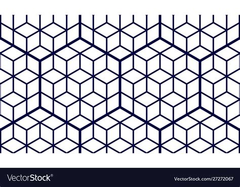 Geometric Cubes Abstract Seamless Pattern 3d Vector Image
