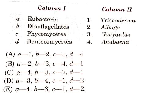 Match The Columns And Find The Correct Combination Sarthaks Econnect Largest Online